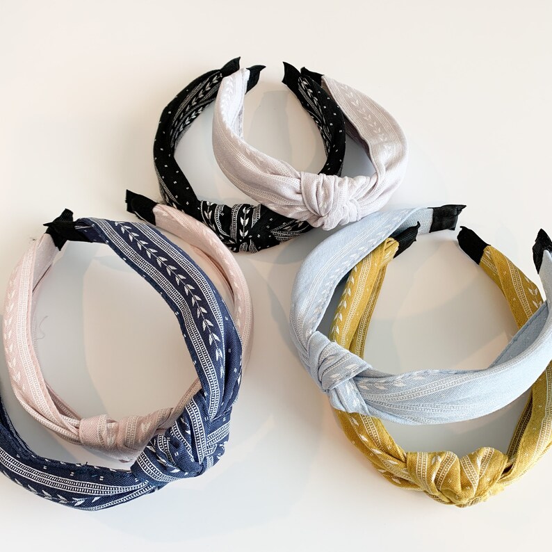 Knotted Headband for Women Fabric Headband With Knot Wide - Etsy