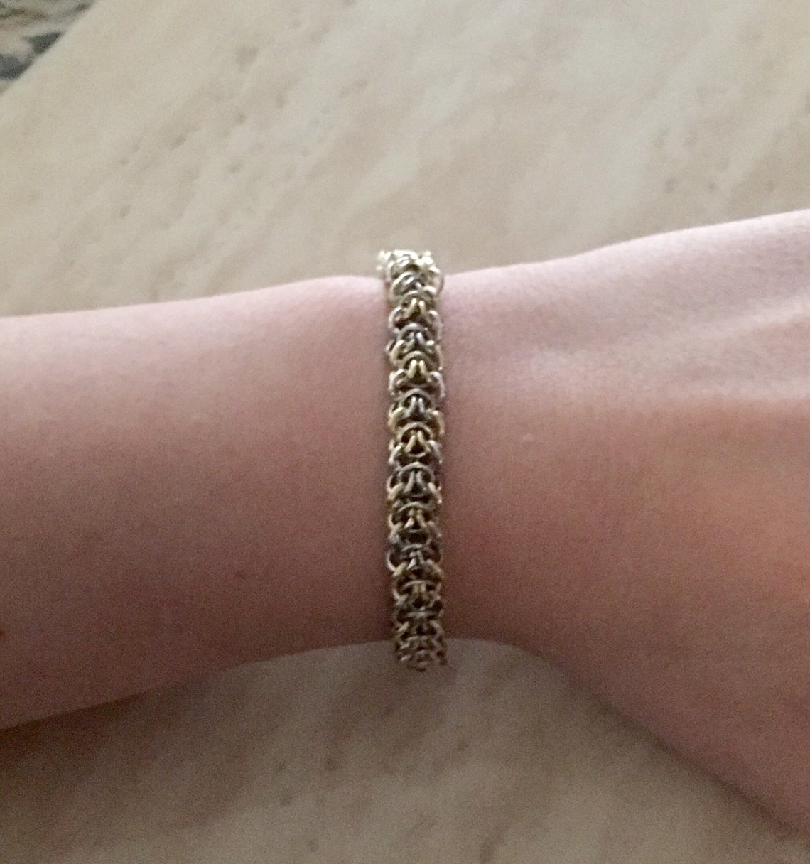 Two Tone Elfweave Chainmail Bracelet Chainmail, Chain Mail, Chainmaille ...