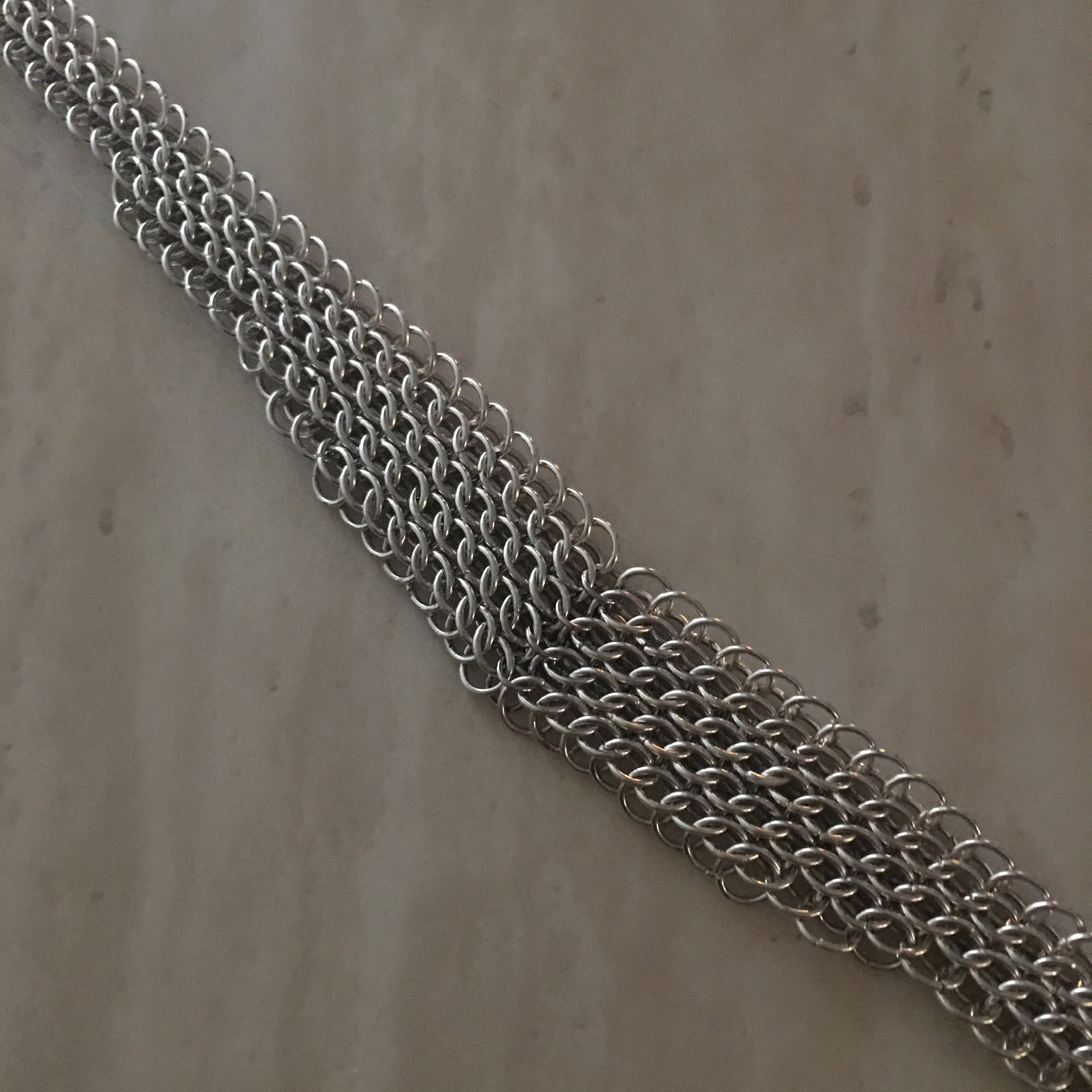 Large Silver Necklace Chainmail, Chain Mail, Chainmaille, Chain Maille ...