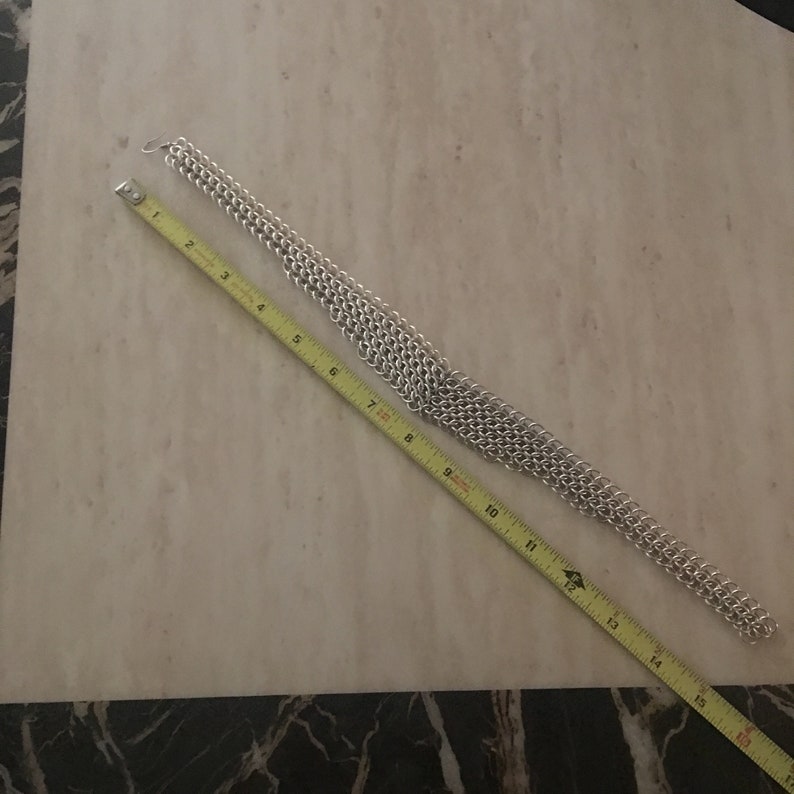 Large Silver Necklace Chainmail Chain Mail Chainmaille | Etsy