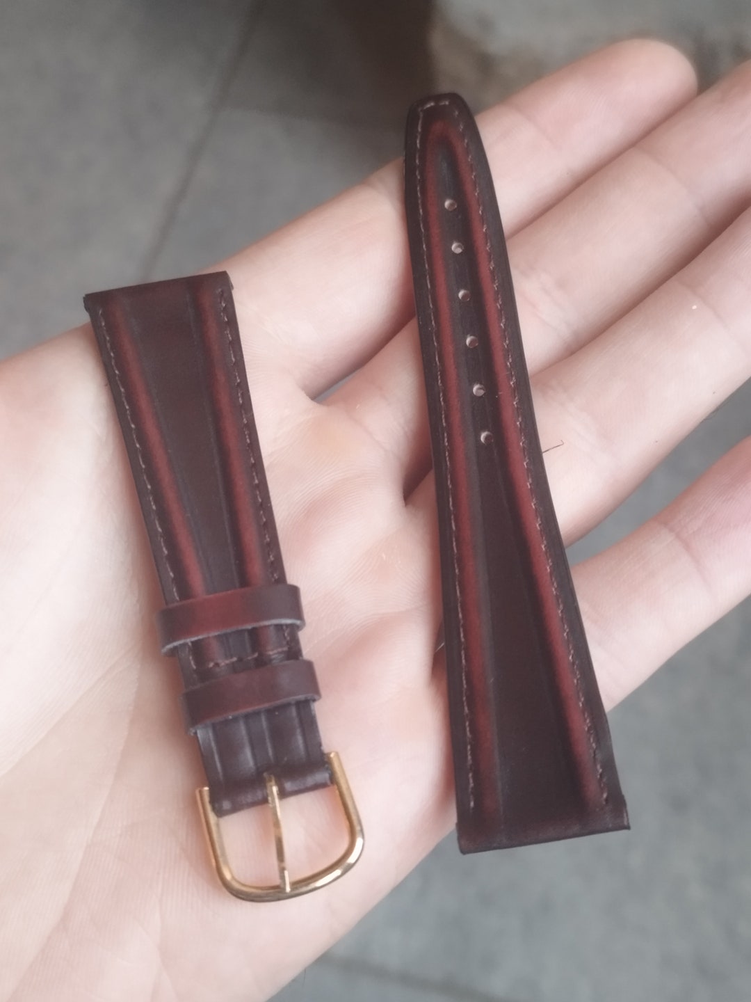 Black or Brown Leather Strap for Dress Watches Italian Vintage Nos - Etsy