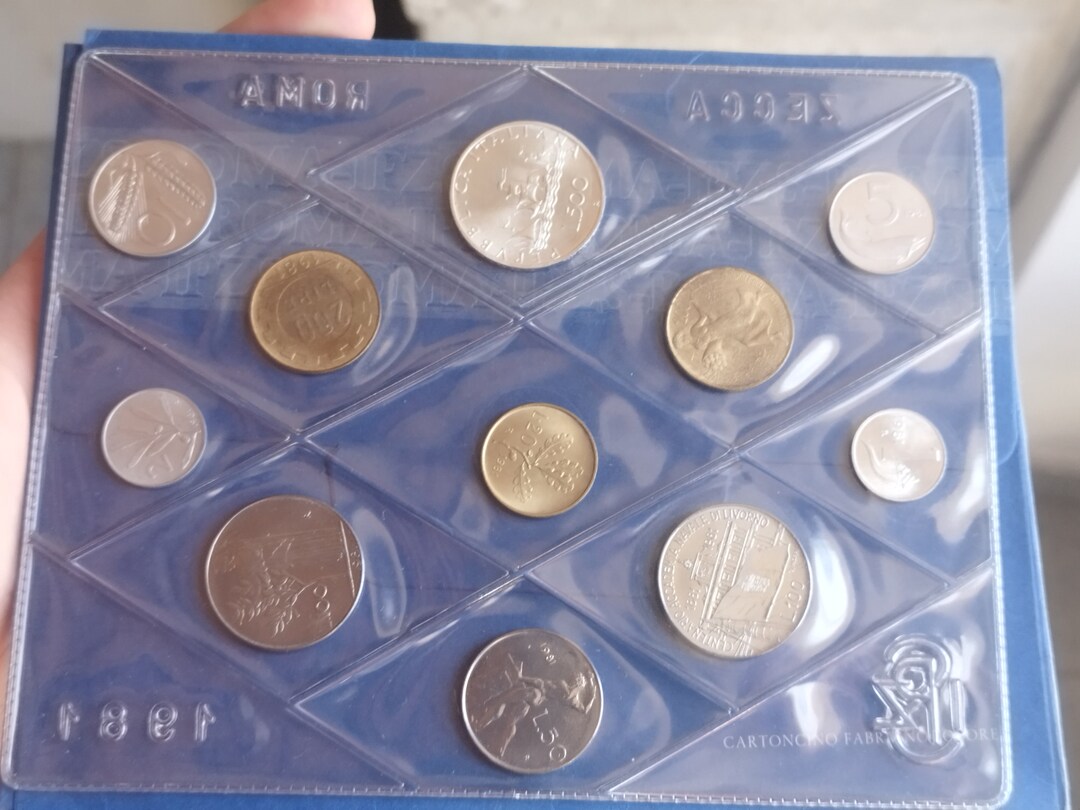 1981 Italian Coin Collection Series Treasury BU - Etsy