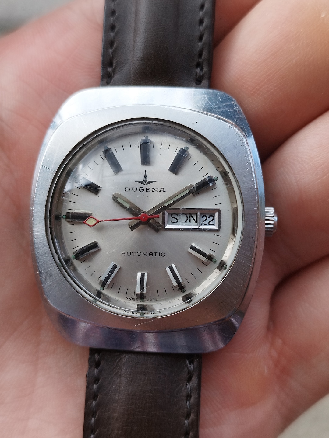 Dugena Automatic Watch Day Date Vintage - Etsy