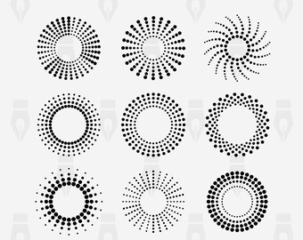 Dotted circle svg | Etsy
