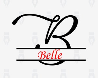 Split letter b svg | Etsy