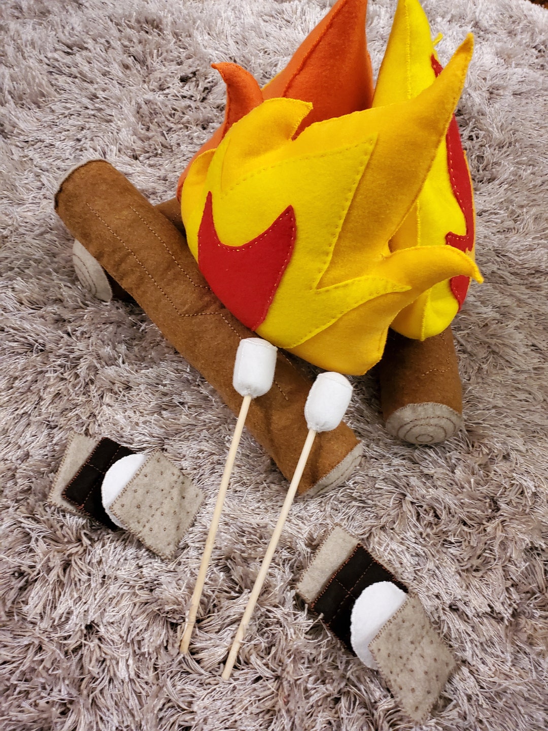 16 Piece Felt Campfire Smore Set - Etsy