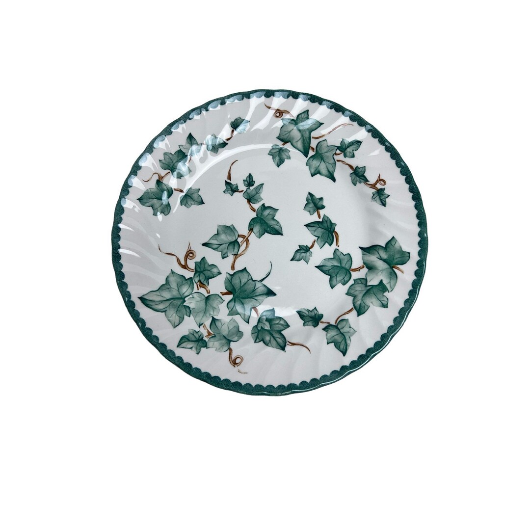 Vintage Bhs Country Vine Large Dinner Plate Cream White and Green Ivy ...