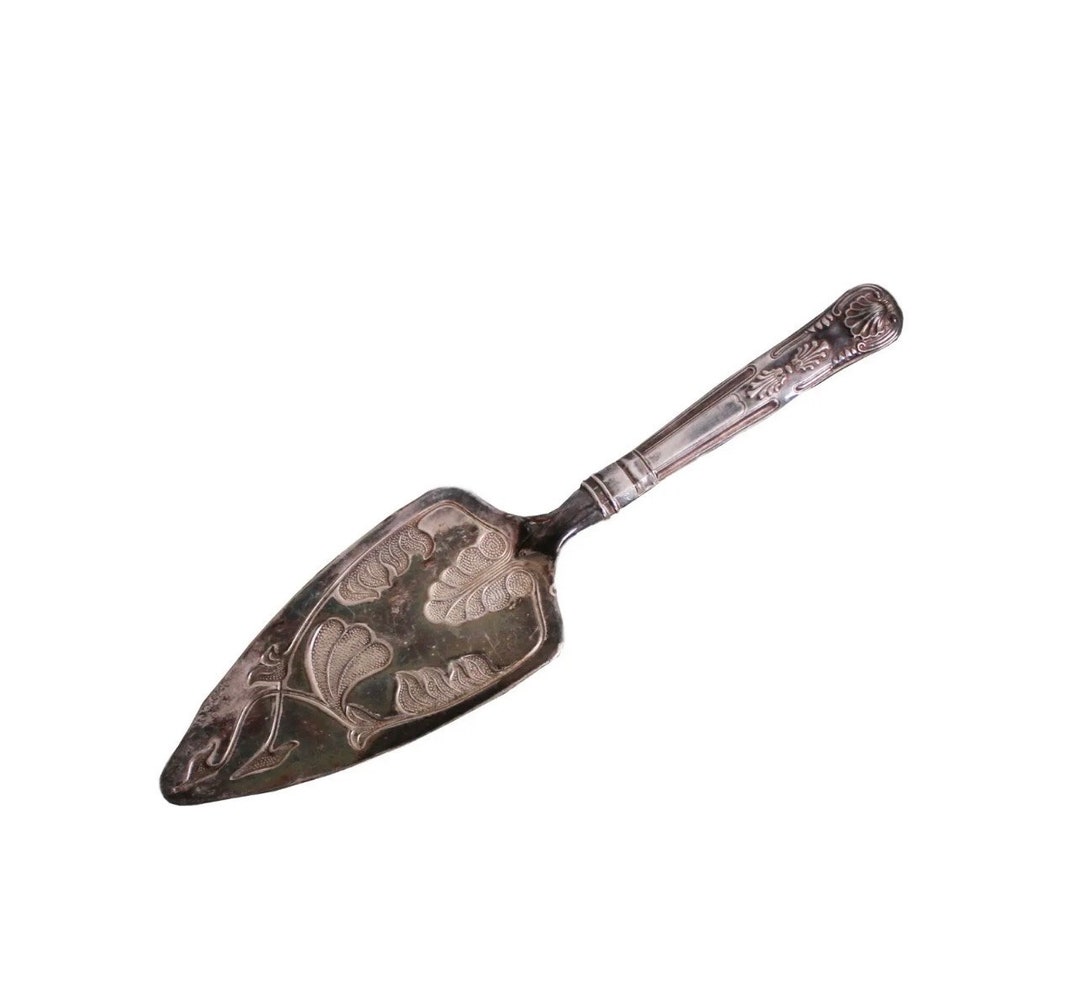 Vintage Mayell Queen Anna Cake Pie Server Knife Engraved Silver Plated ...