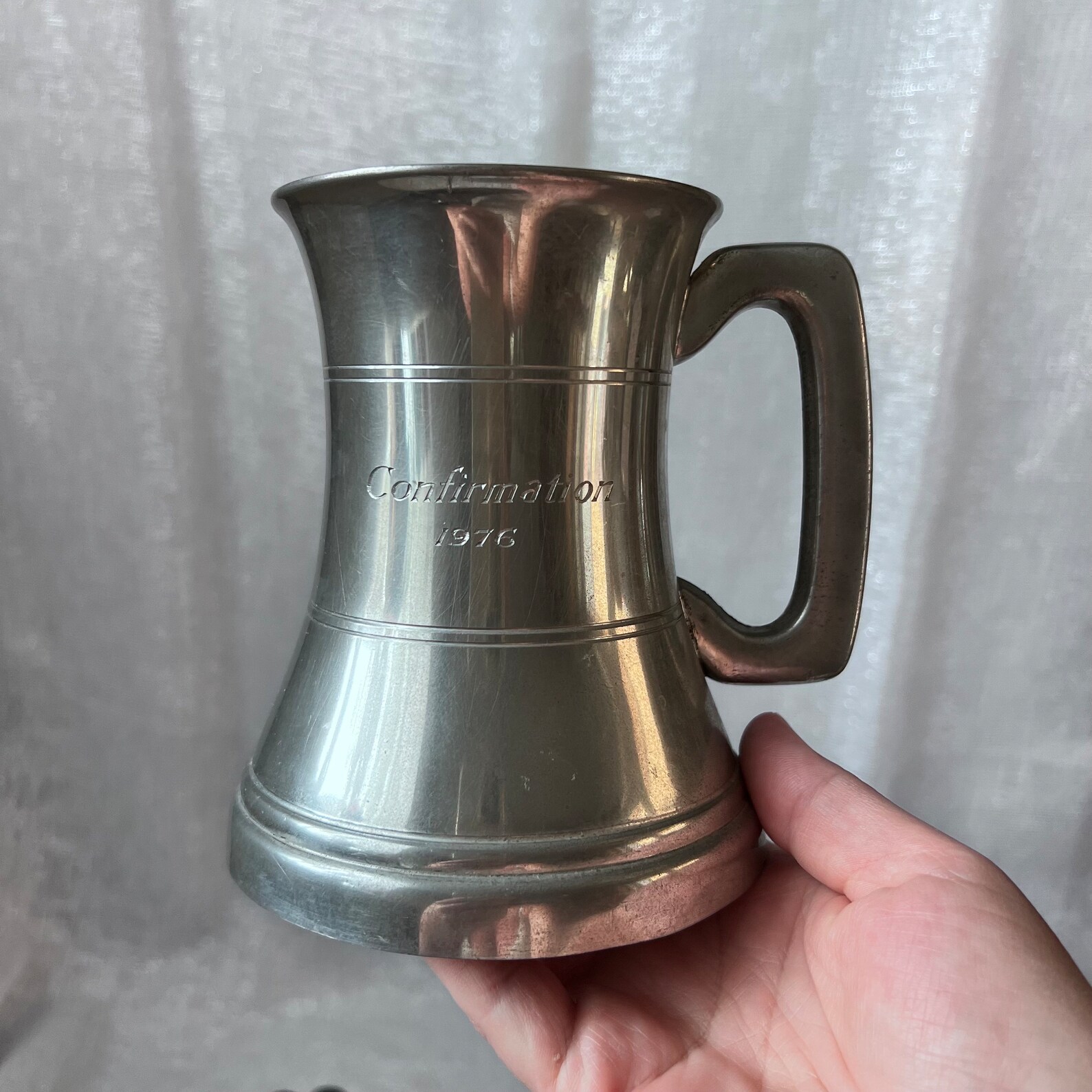 Vintage Raimond Viners Confirmation 1976 English Pewter Tankard Beer ...