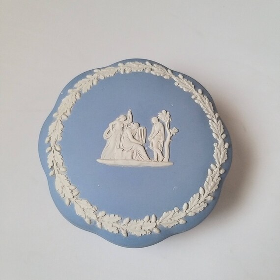 Vintage Wedgwood Jasperware Pale Blue Flower Scallop … - Gem