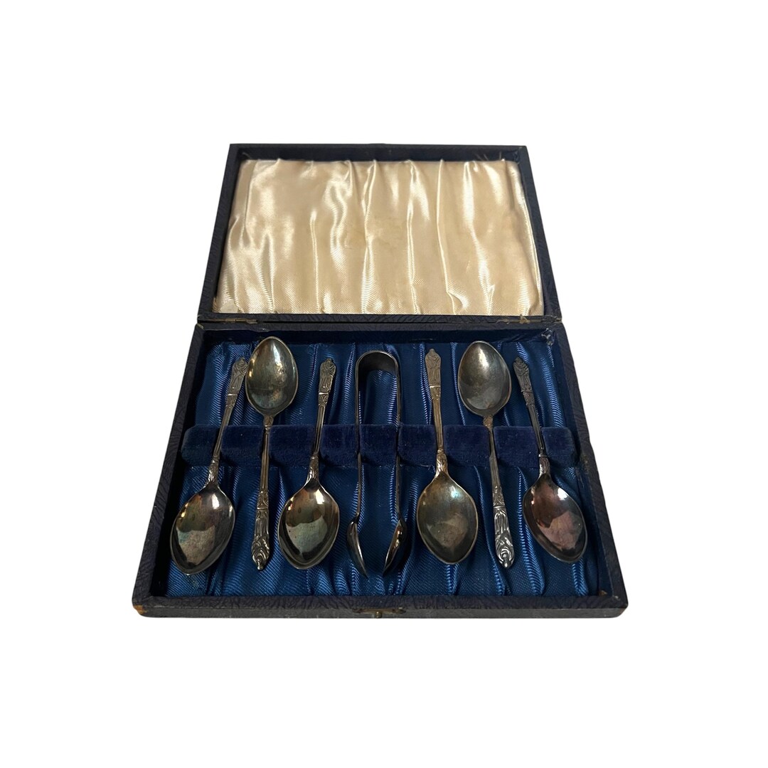 Antique Boxed Art Deco Apostle Monks Silver Plated Tableware ...