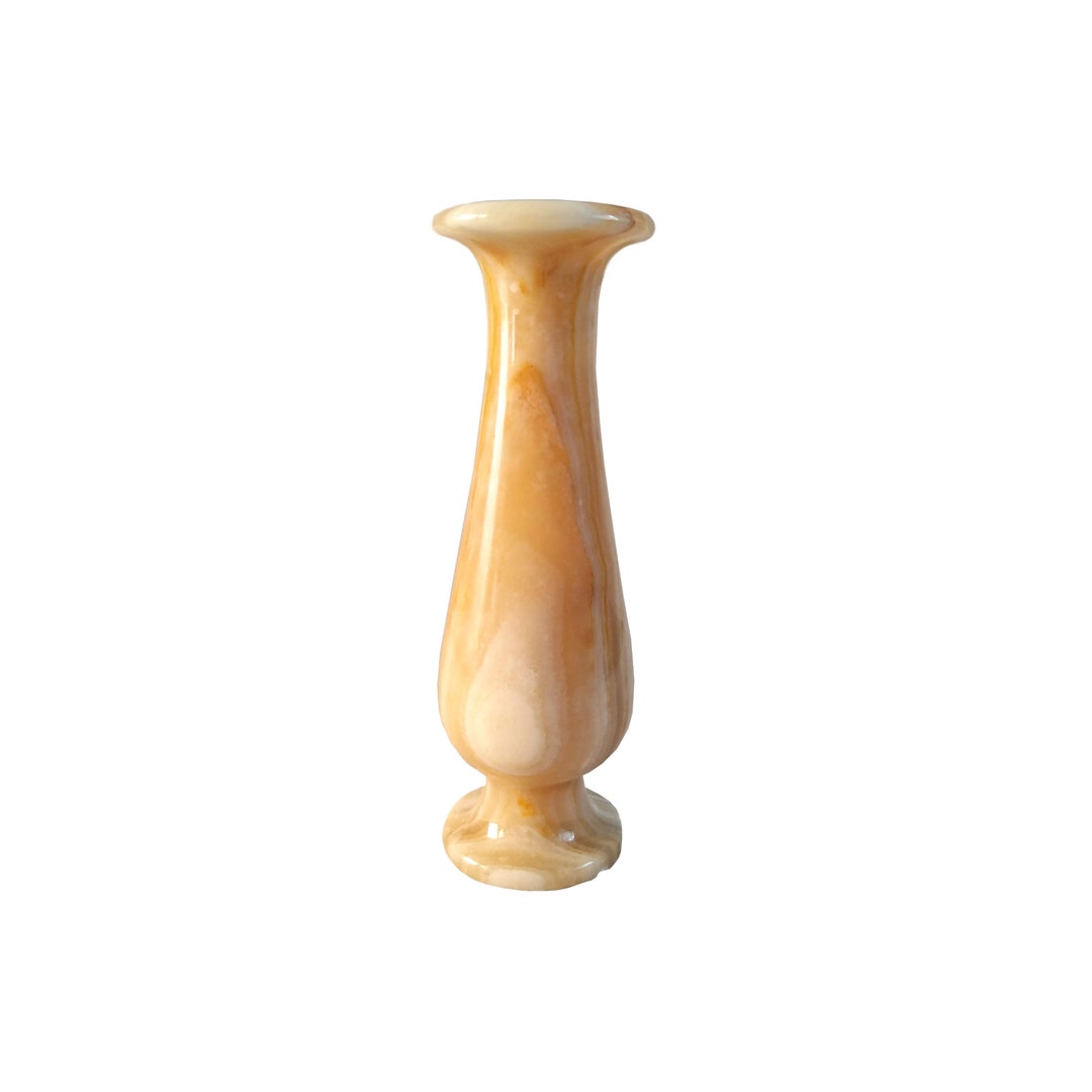Vintage Beige Light Beige Brown Onyx Marble Stone Smooth Hand Carved ...
