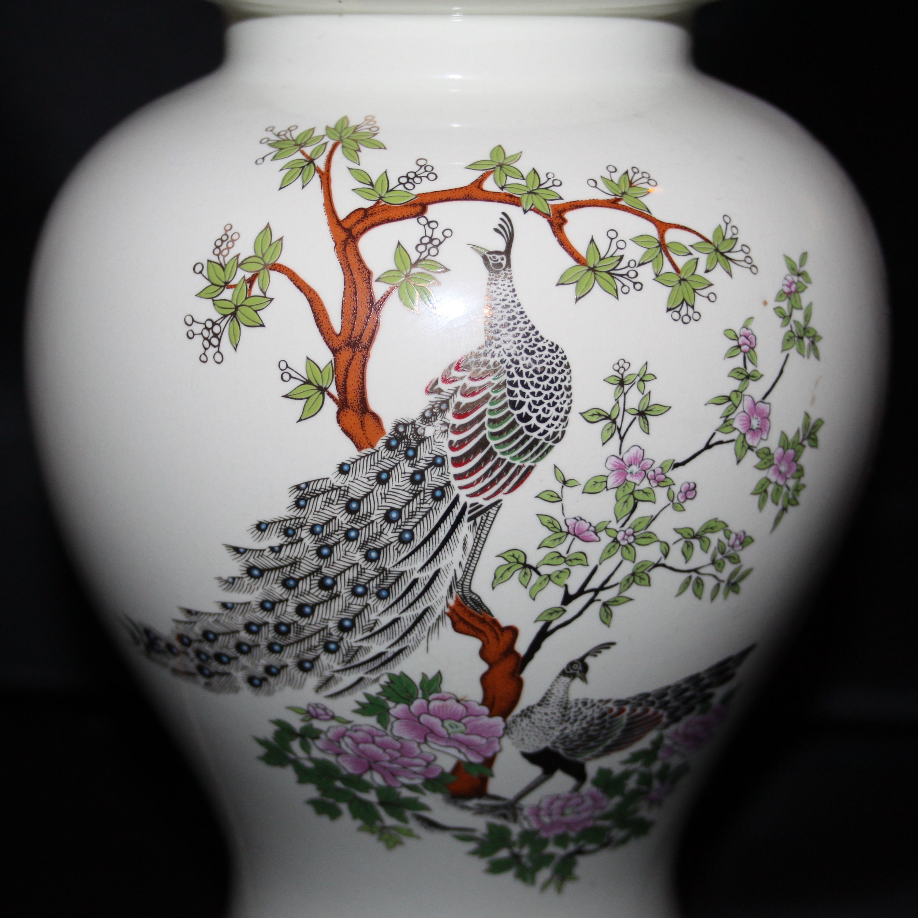 Vintage Oriental Ginger Jar Shape Beige Ceramic Bhs Wooden | Etsy