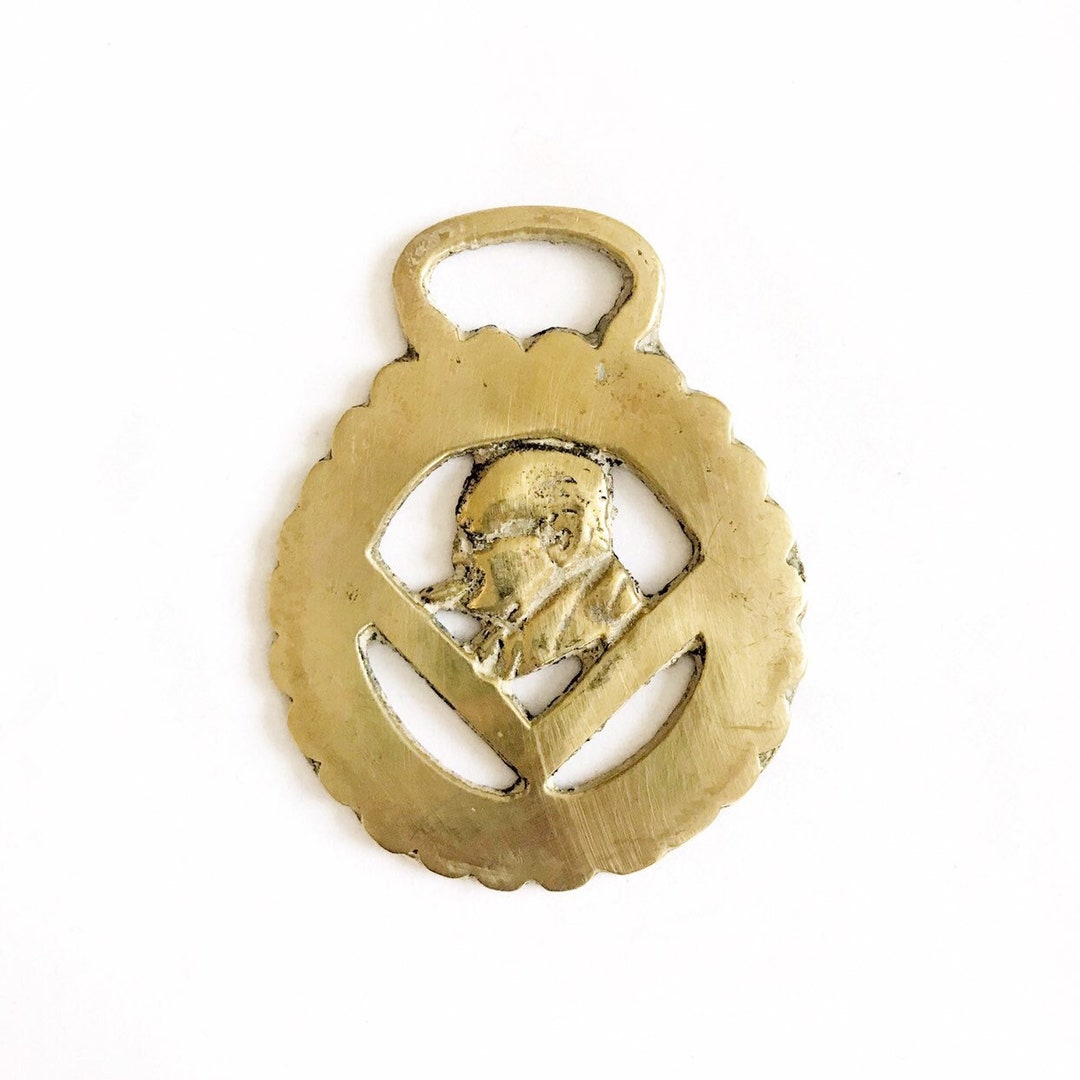 Vintage Winston Churchill WW2 Victory Brass Harness Horse Saddle Bridle ...