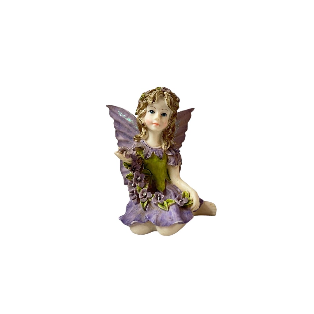 Vintage Dezine Fairy Collection 1993 the Garland Fairy Purple Flowers ...
