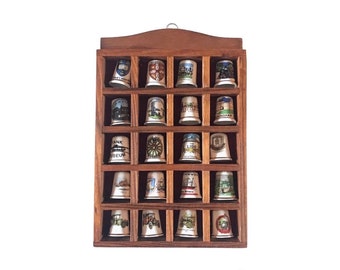 Vintage Thimbles in Display Case - Etsy