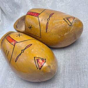 Vintage Small Wooden Clogs Netherlands Holland Dutch Handmade Hand ...