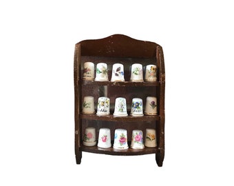 Vintage Thimbles in Display Case - Etsy
