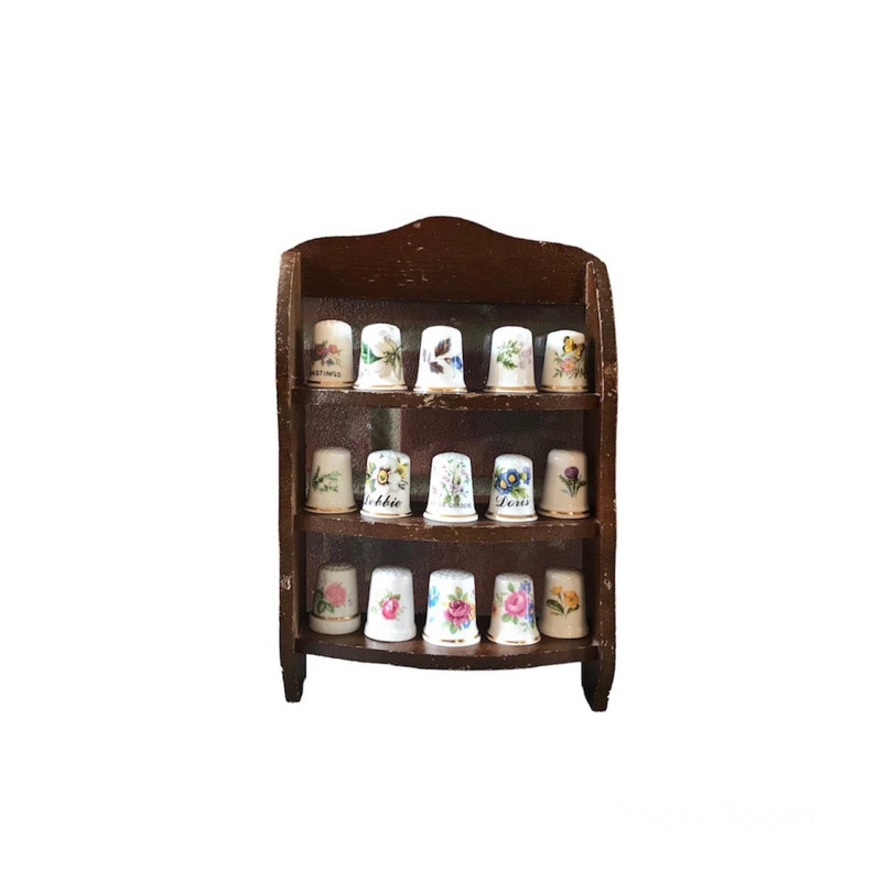 Vintage Porcelain Thimbles Geographic Collection Set Decorative Sewing ...