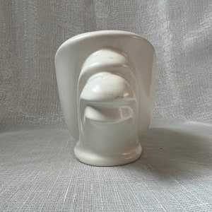 Vintage Art Deco Bretby Pottery White Classical Ribbed Rose Bowl Urn ...