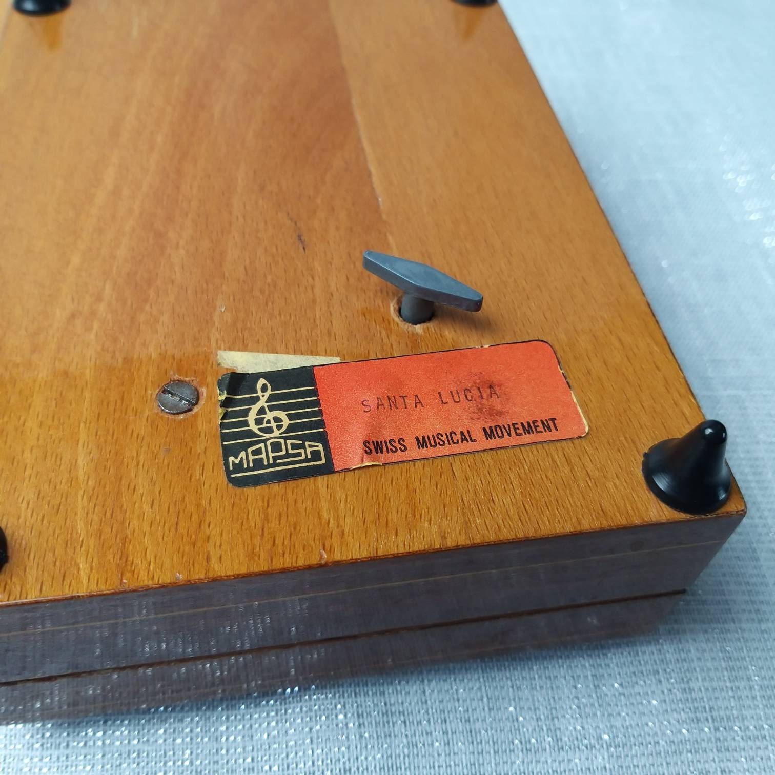 Vintage Small Mapsa Swiss Wind up Music Box Santa Lucia Wooden | Etsy