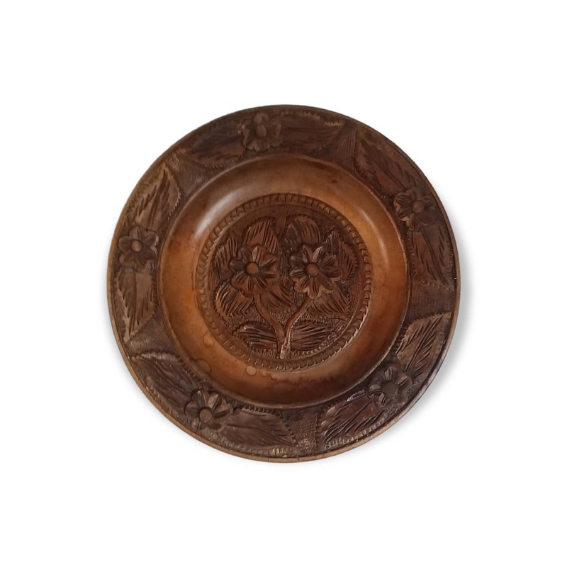 Wood Carved Plate - Etsy
