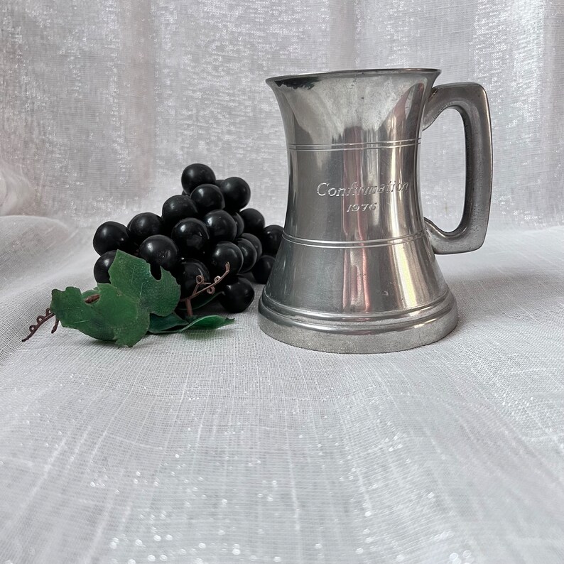 Vintage Raimond Viners Confirmation 1976 English Pewter Tankard Beer ...