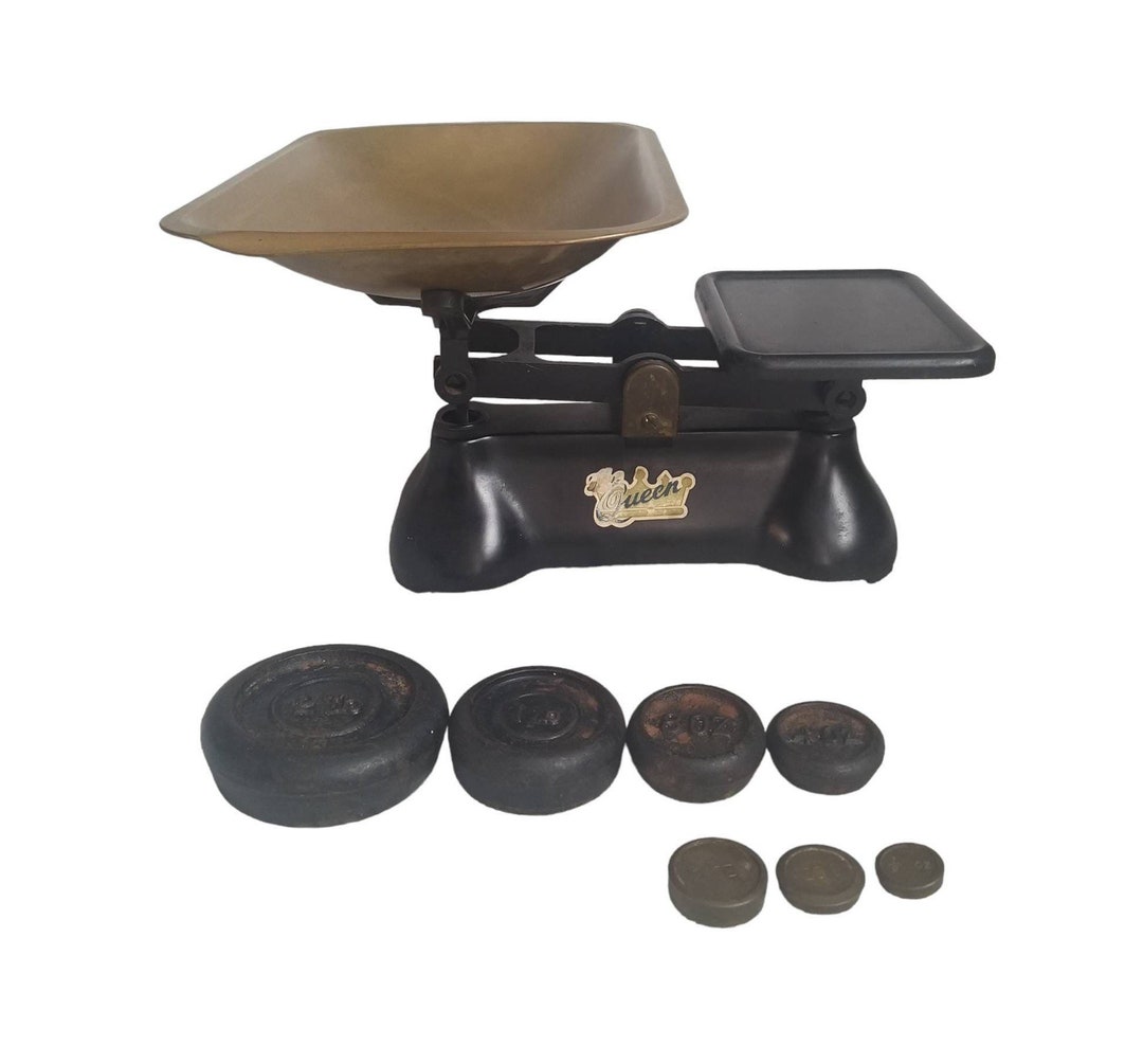 Vintage Queen Waylux Fereday London 1850 Black Cast Iron Balance ...