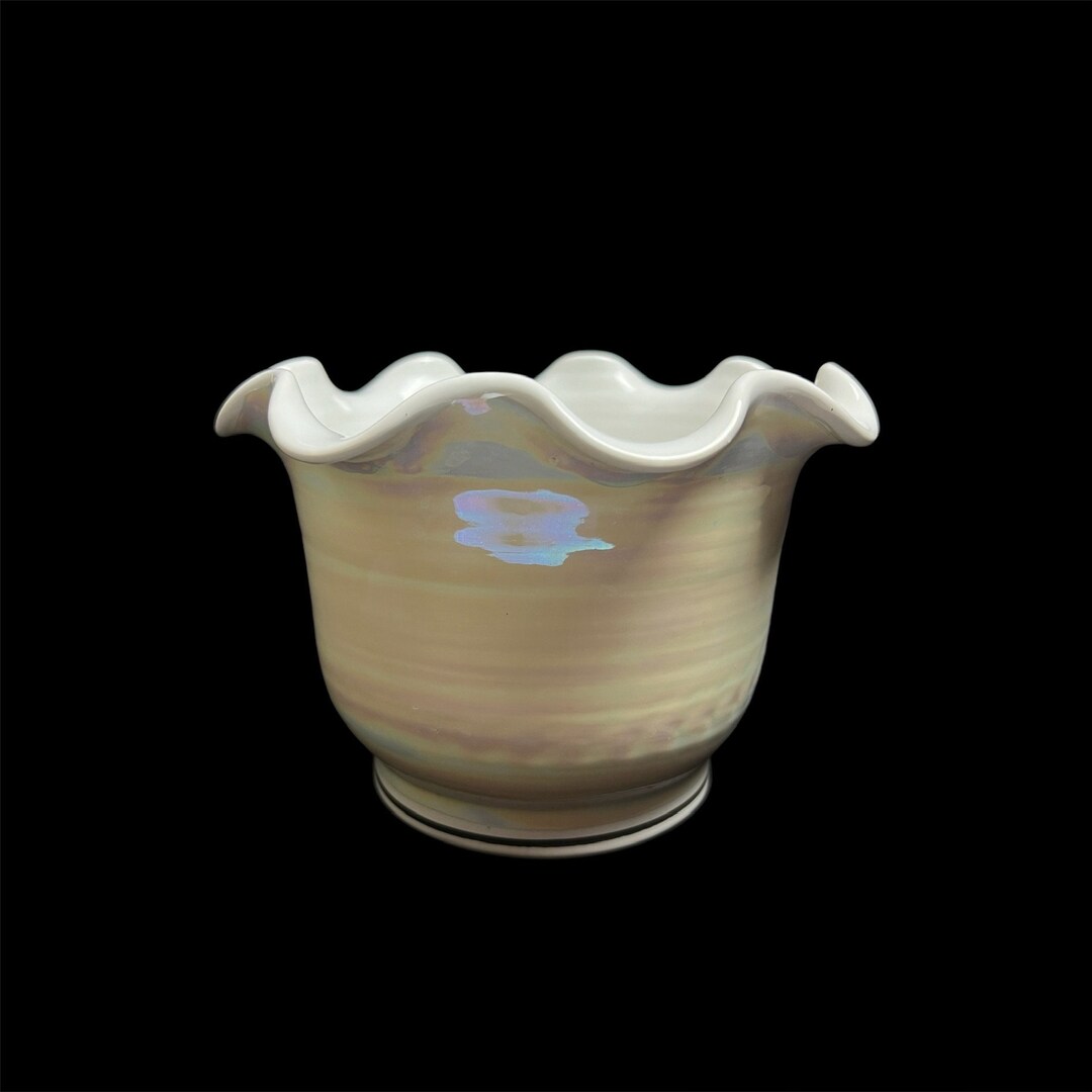 Vintage David Sharp Rye Iden Pottery Handmade Studio White Lustre ...