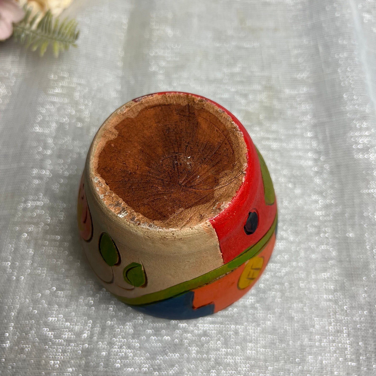Vintage Bright Colorful Studio Hand Painted Small Vase Costa Del Sol ...
