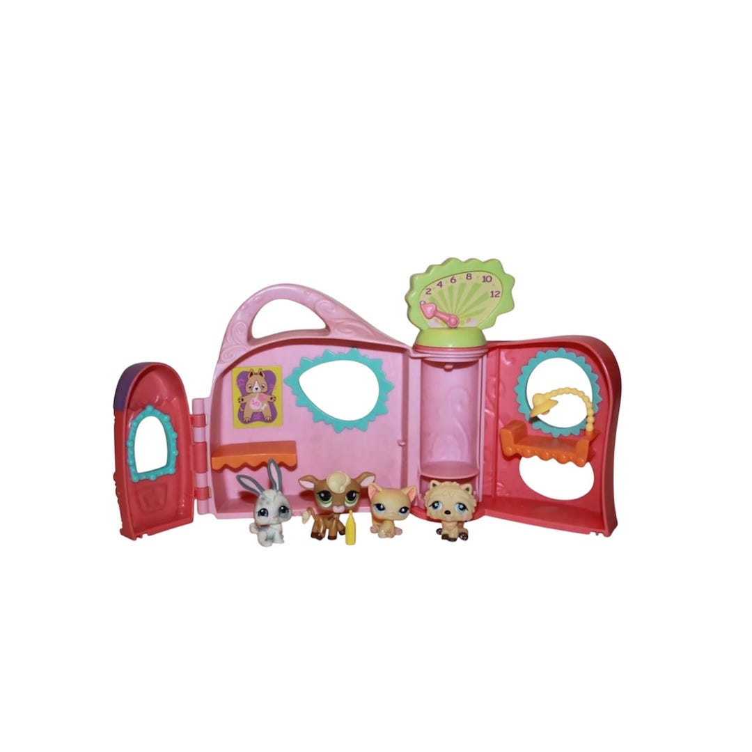 Vintage Hasbro LPS Littlest Pet Shop Get Better Center and 4 Pets #18 ...