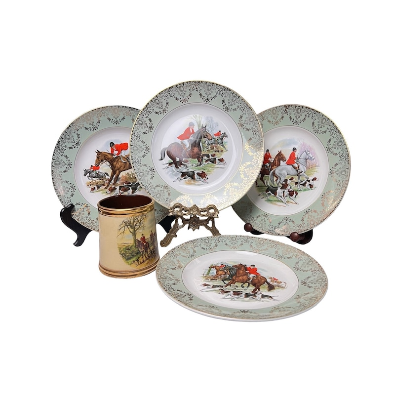 The Hunt Scene Plates - Etsy UK