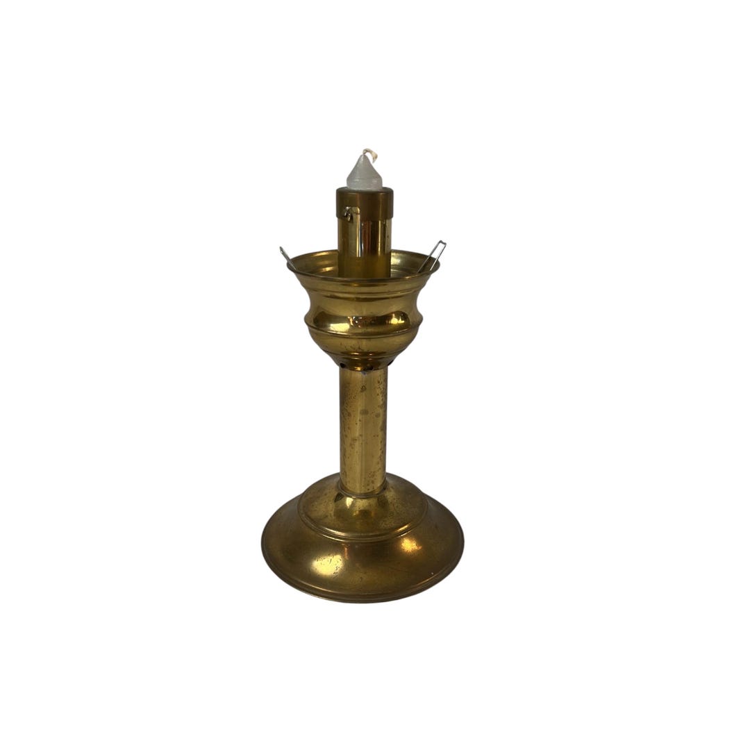Vintage England Brass Round Taper Adjustable Push-up Candle Stick ...
