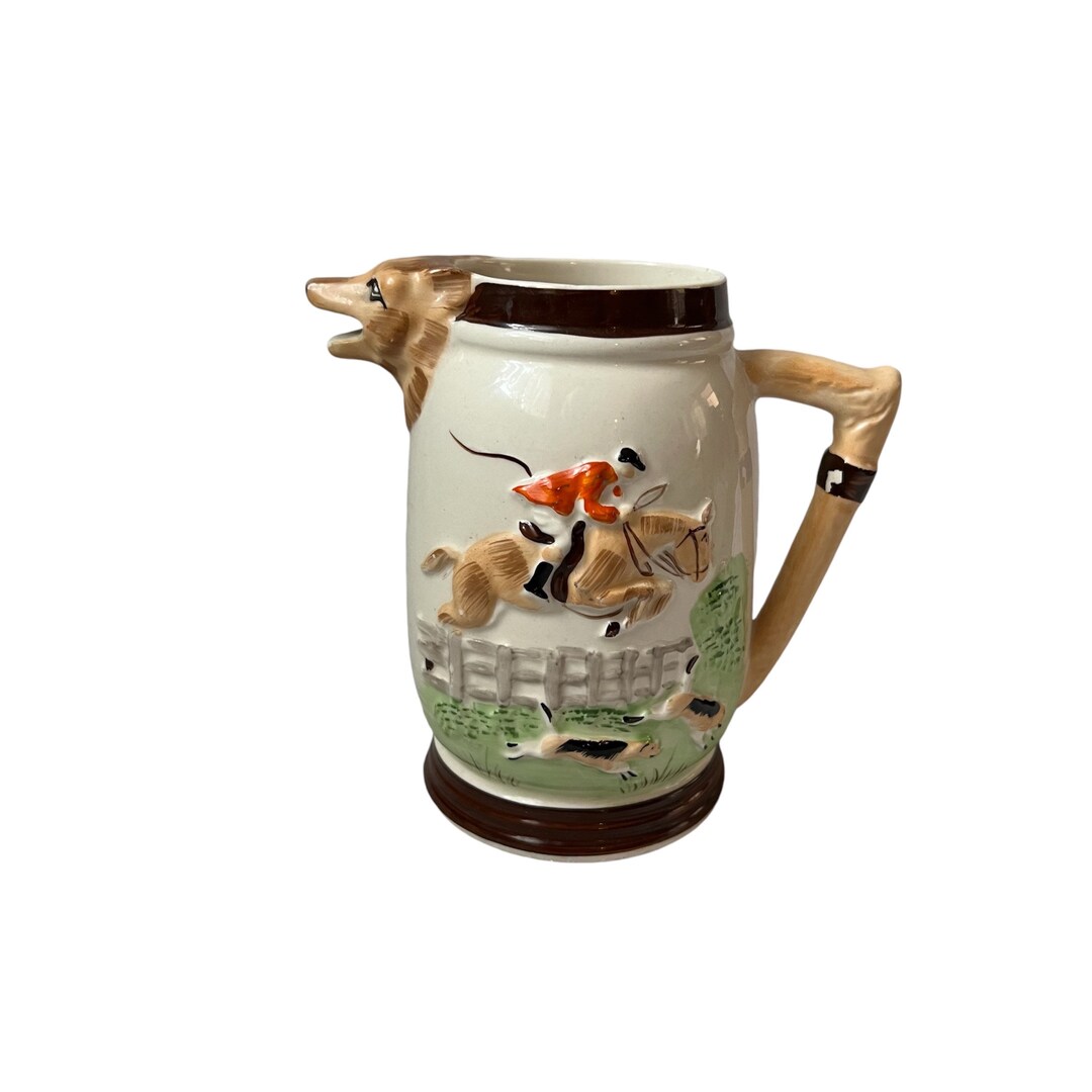 Vintage England Fox Hunting Horse Riding Theme 1950 Ceramic Keele ...