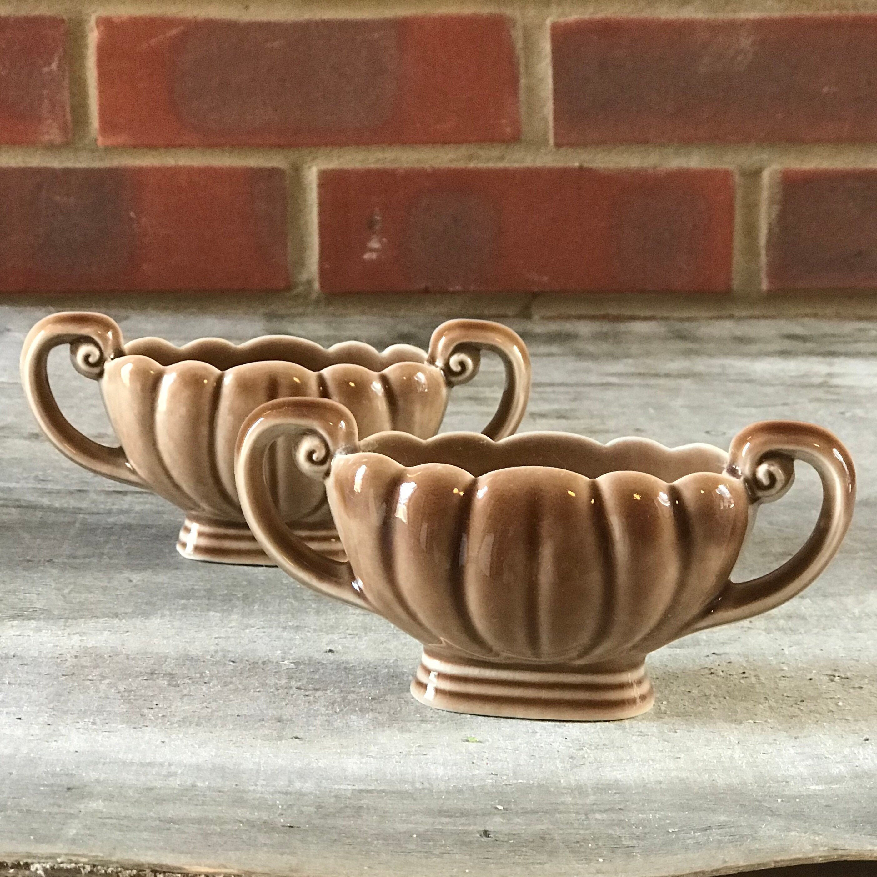 Vintage Wade Pottery Beige Glazed Two Handle Small Boat Posy | Etsy