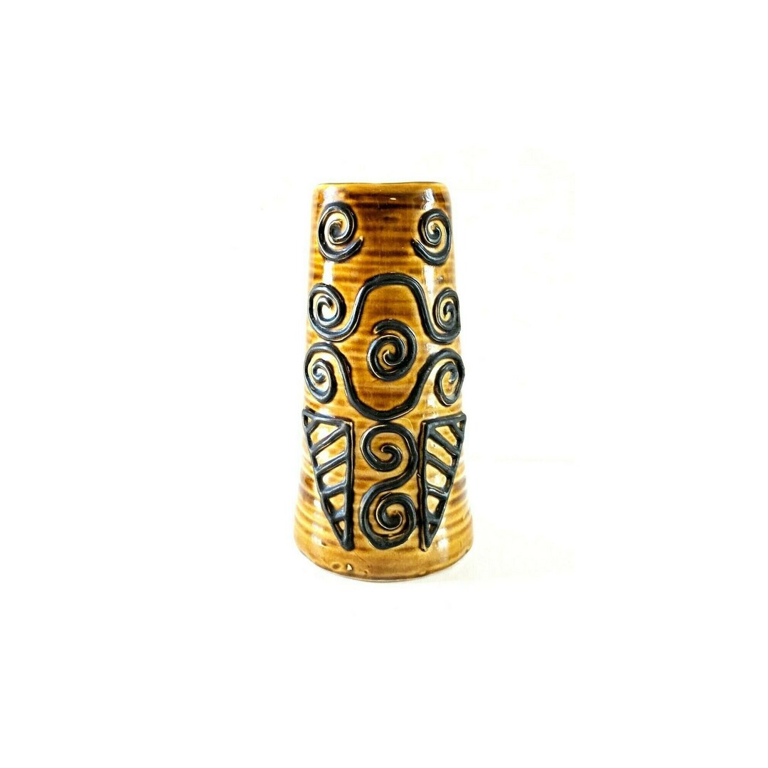 Vintage Harmony Pottery Cornwall Ceramic Yellow Mustard & Black Pattern ...