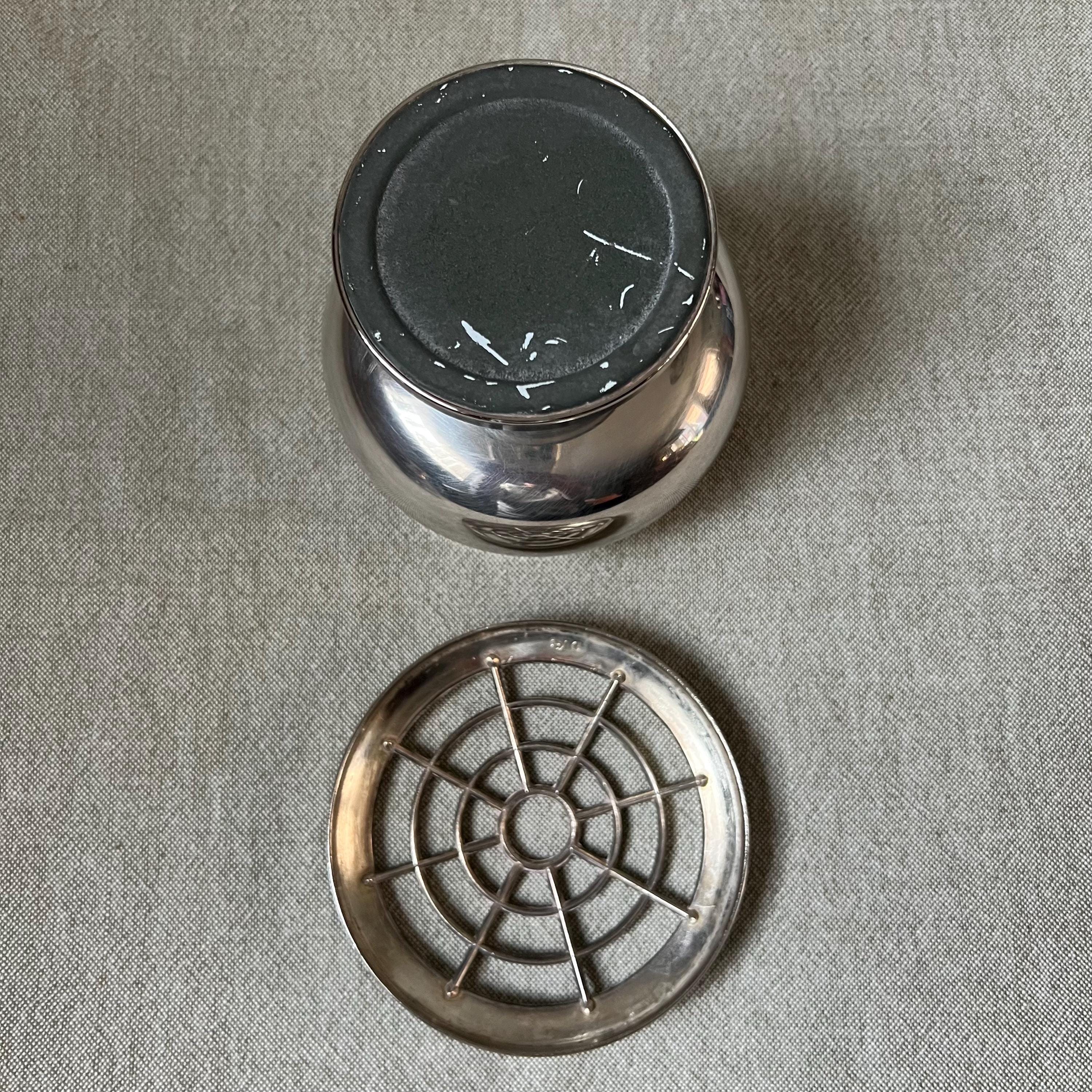 Vintage Small Silver Plated Lanthe Rose Bowl With Mesh Footed Vase ...