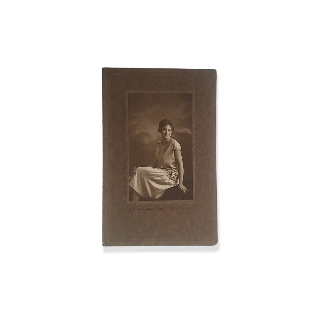 Antique Sepia Photo Portrait Young English Lady Genuine Authentic ...
