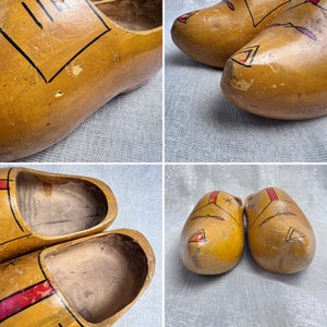 Vintage Small Wooden Clogs Netherlands Holland Dutch Handmade Hand ...