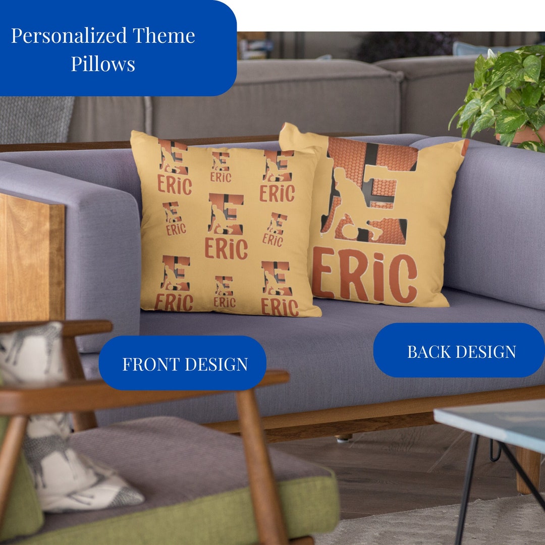 Personalized Theme Pillows, Basketball Gift Ideas, Kids Custom Pillows ...