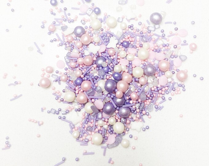 Pink & Purple Cake Sprinkles – Edible, Vegan – Sprinkle Mix for Cakes ...