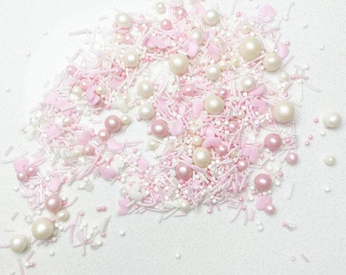 Pink Sprinkle Mix Baby Shower Sprinkles Bridal Shower Sprinkles Girly ...