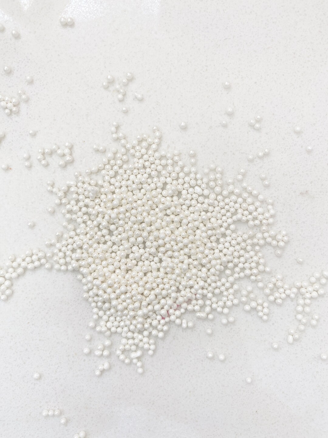 White Cake Pearls - 2mm Ball Sprinkles - Ivory Cake Sprinkle Cupcake ...