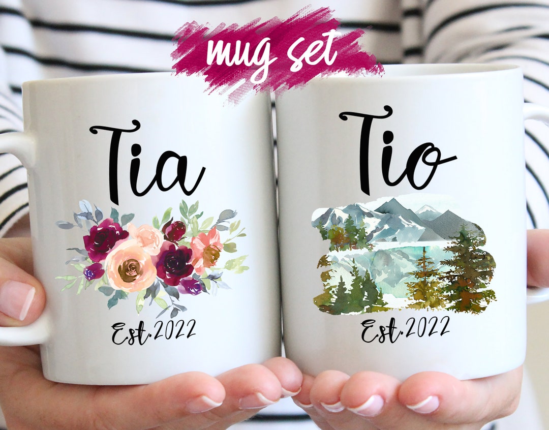 SPANISH Mugs Tia and Tio Mug Set, Personalized SPANISH Aunt and Uncle ...