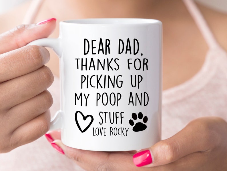 Dear Dad Thanks For Personalized Dog Dad Pet Gift Mug for - Etsy
