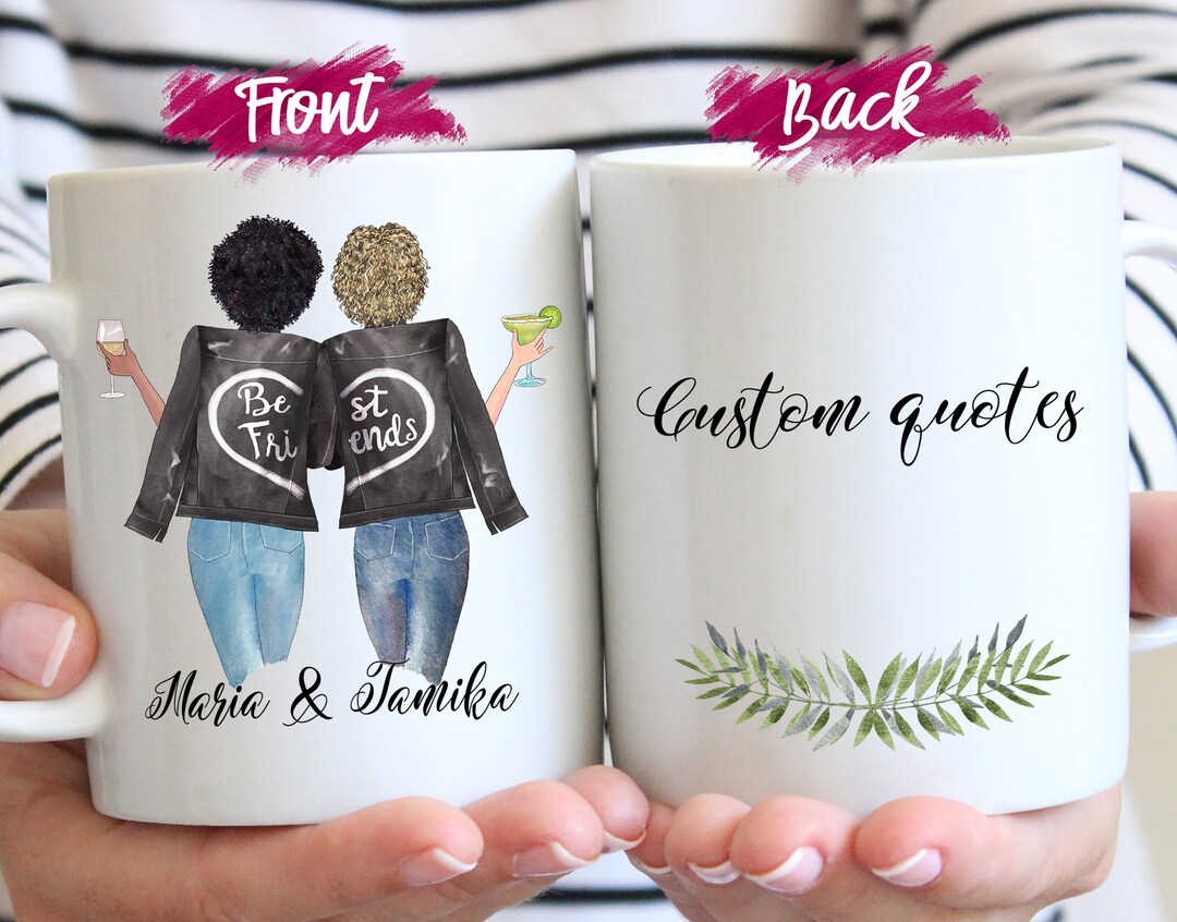 Custom Best Friend Gift Mug, Custom Message Mug, Personalized BFF Mug ...