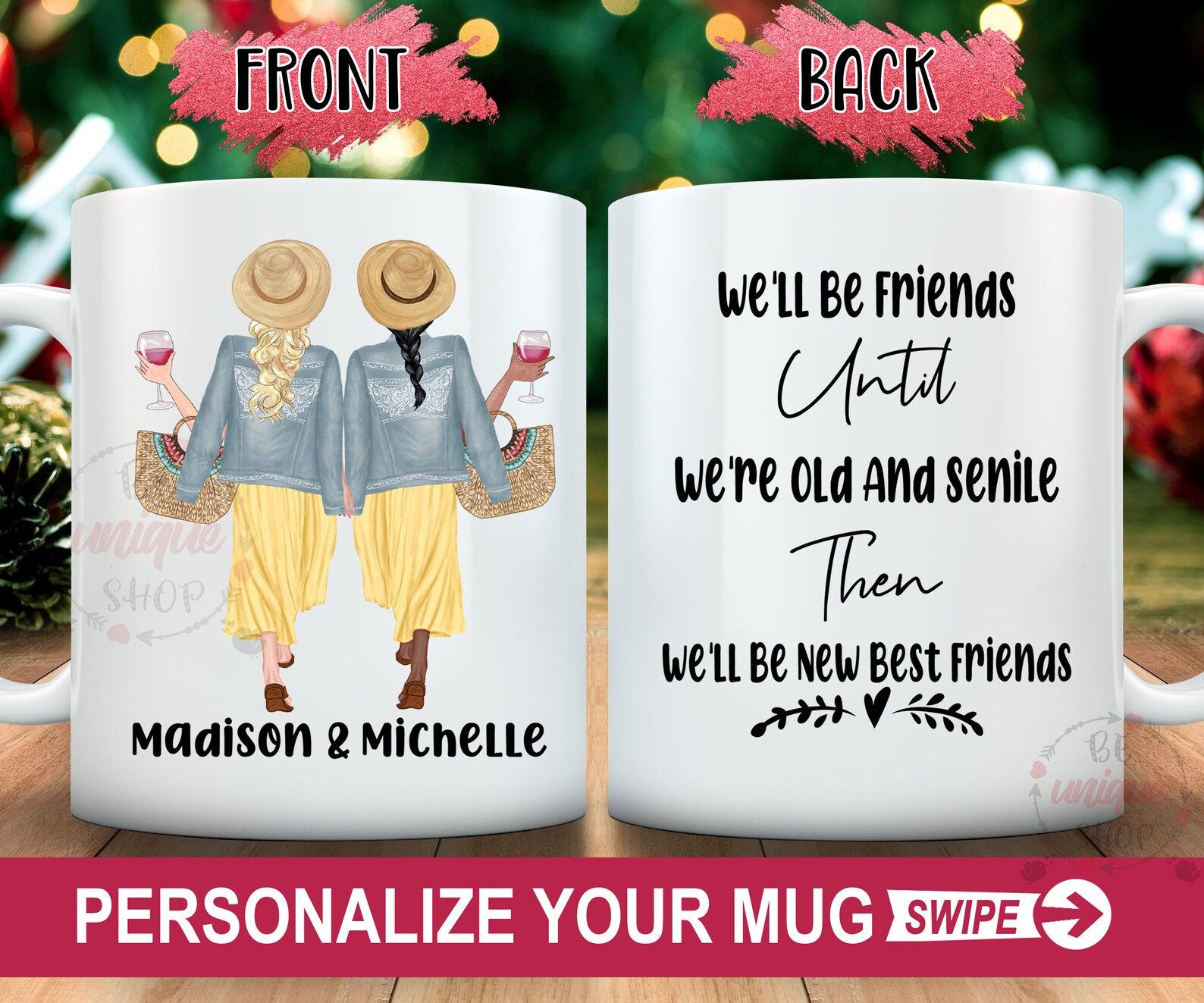 Best Friends Personalized Mug, Best Friends Gifts, We'll Be Friends ...
