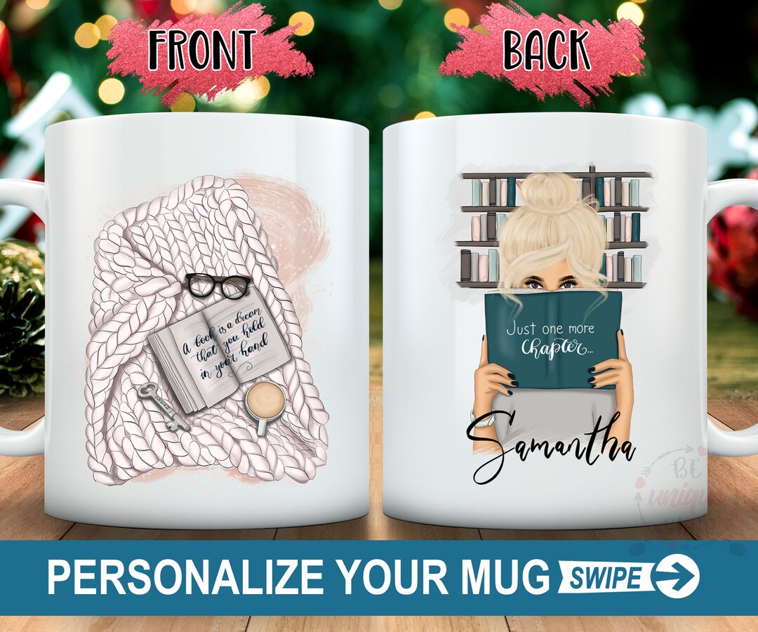 Bookworm Mug, Book Lover Mug,reader Mug,custom Name Mug, Librarian Mug ...