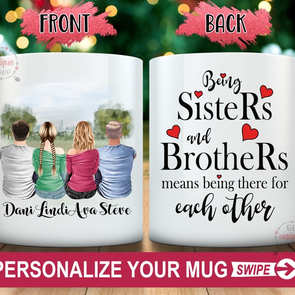 Personalized Siblings Mug - Etsy