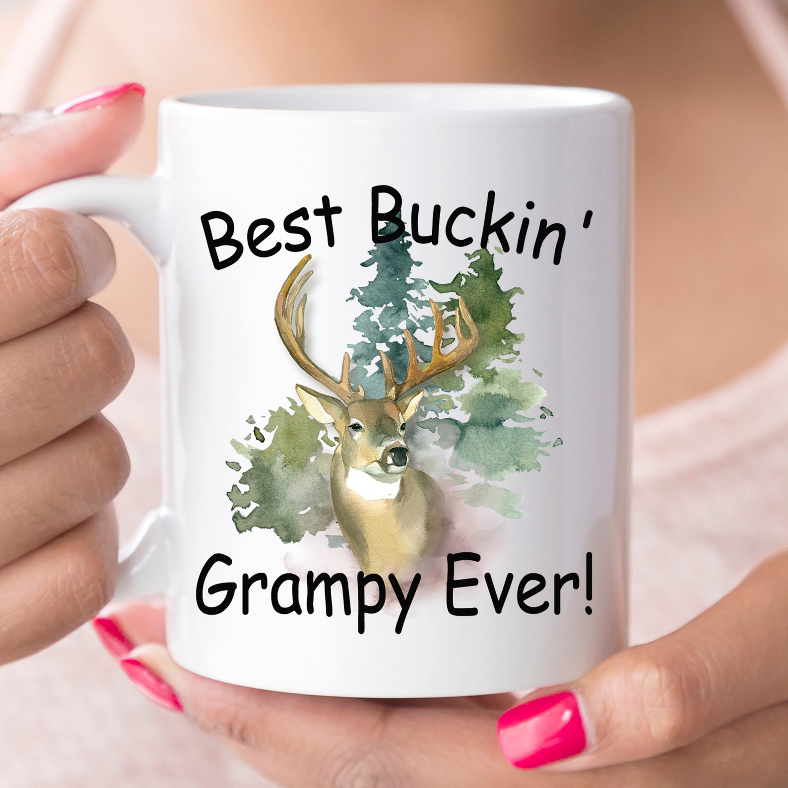 Best Buckin' Grampy Ever! Coffee Mug, Deer Hunter Mug Deer Mug Father's ...
